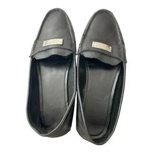 Coach | Shoes | Coach Fredrica Black Pebbled Leather Driving Loafers B ...